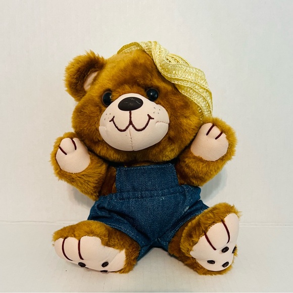 mty international | Toys | Vintage Mty International Farmer Teddy Bear ...